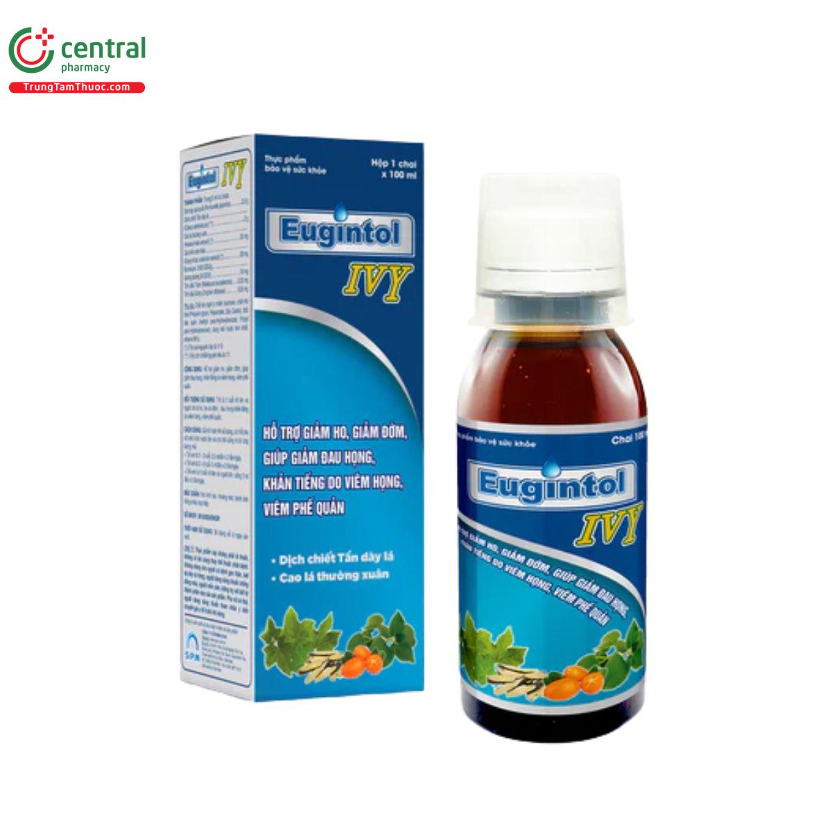 Thuốc Eugintol Ivy - Hỗ trợ giảm ho, giảm đờm, giảm đau họng, khàn tiếng