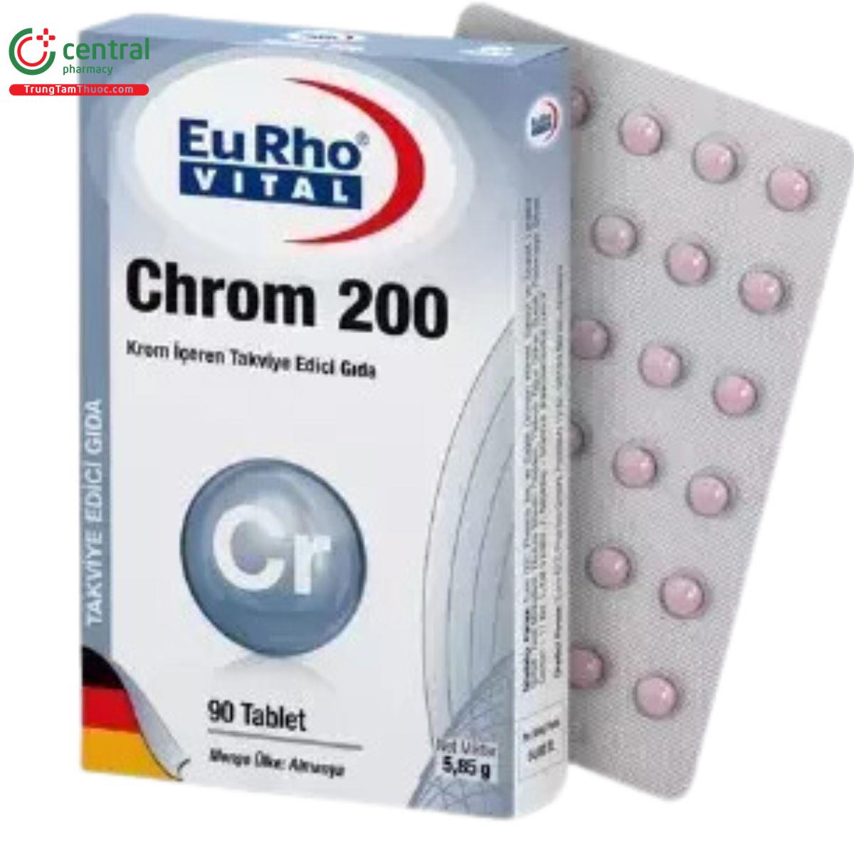 Thuốc EuRho Vital Chrom 200 - Hỗ trợ kiểm soát lượng đường trong máu