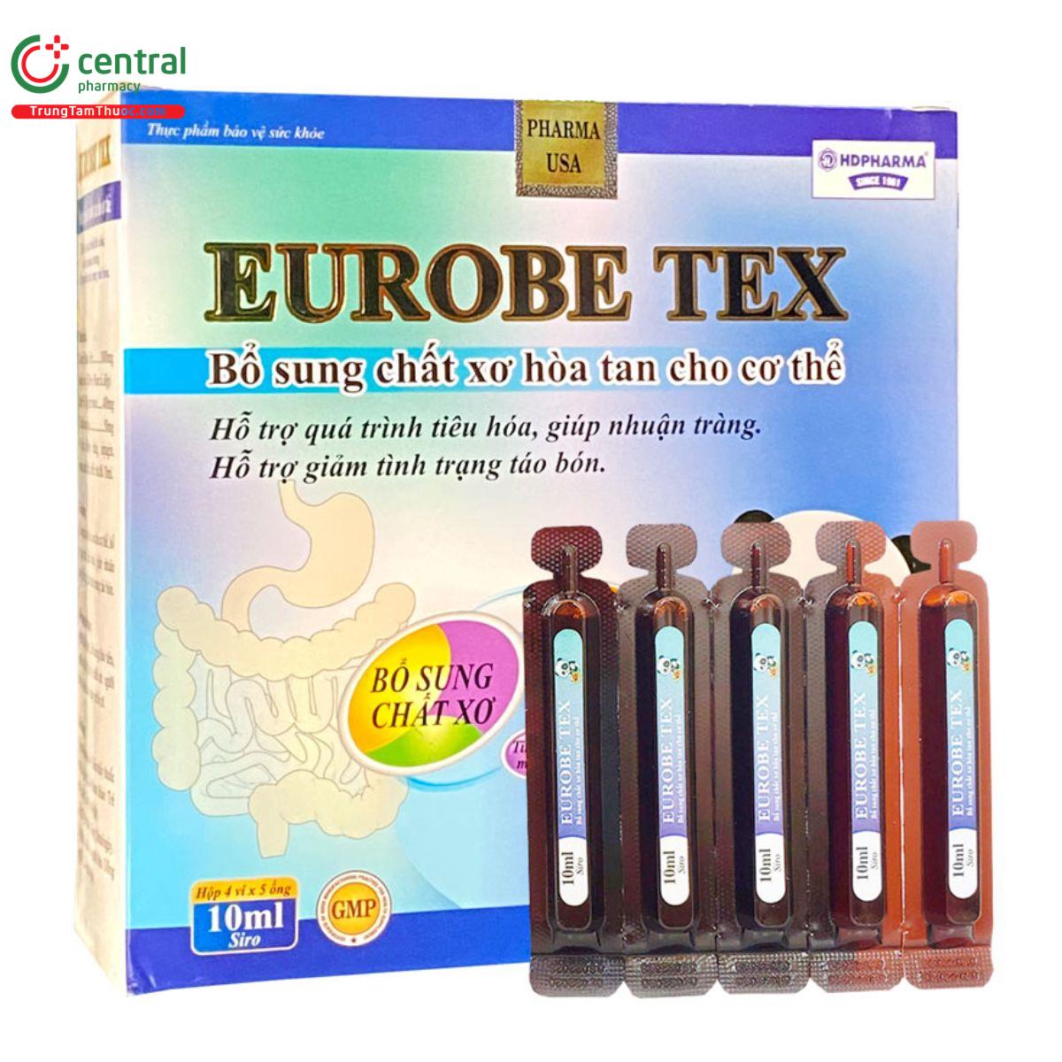 Thuốc Eurobe Tex giúp hỗ trợ quá trình tiêu hoá, giúp nhuận tràng