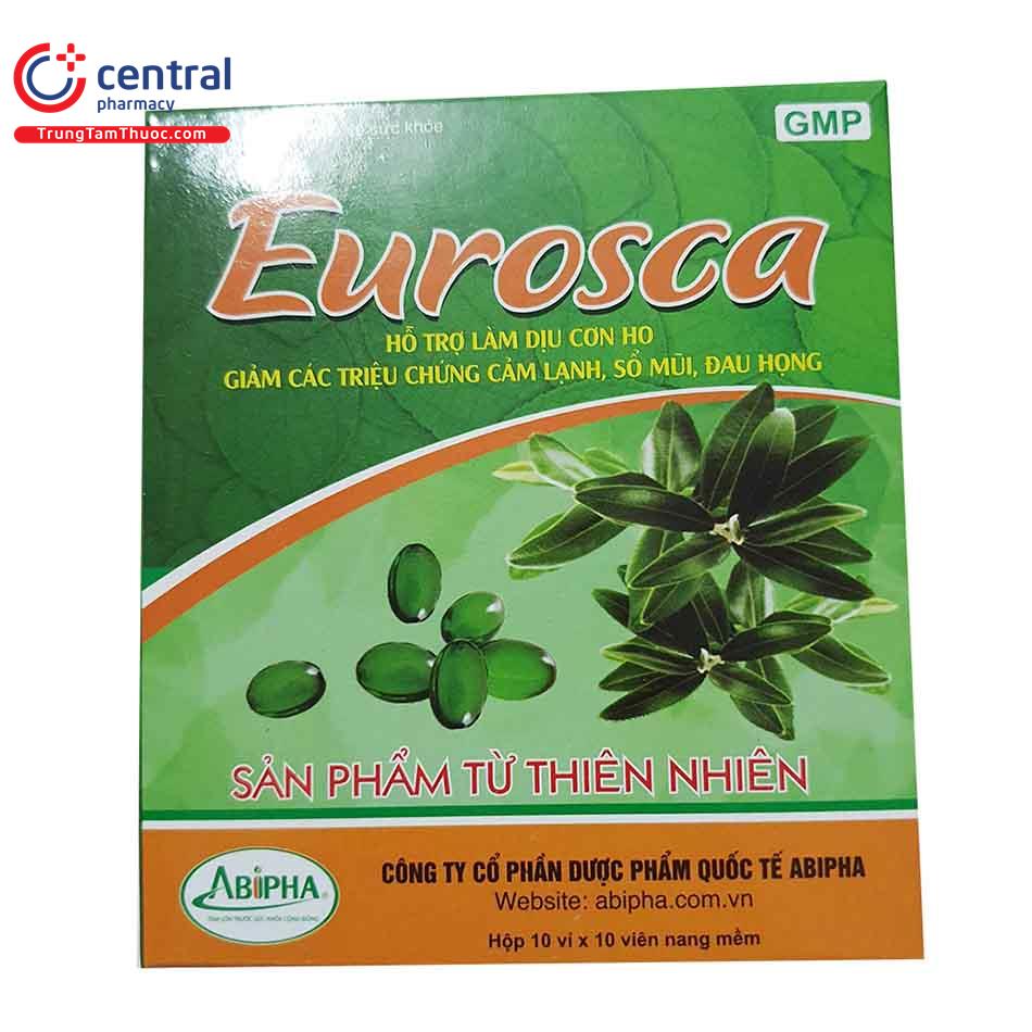 [CHÍNH HÃNG] Thuốc Eurosca xanh - Làm dịu ho, ngứa rát cổ họng