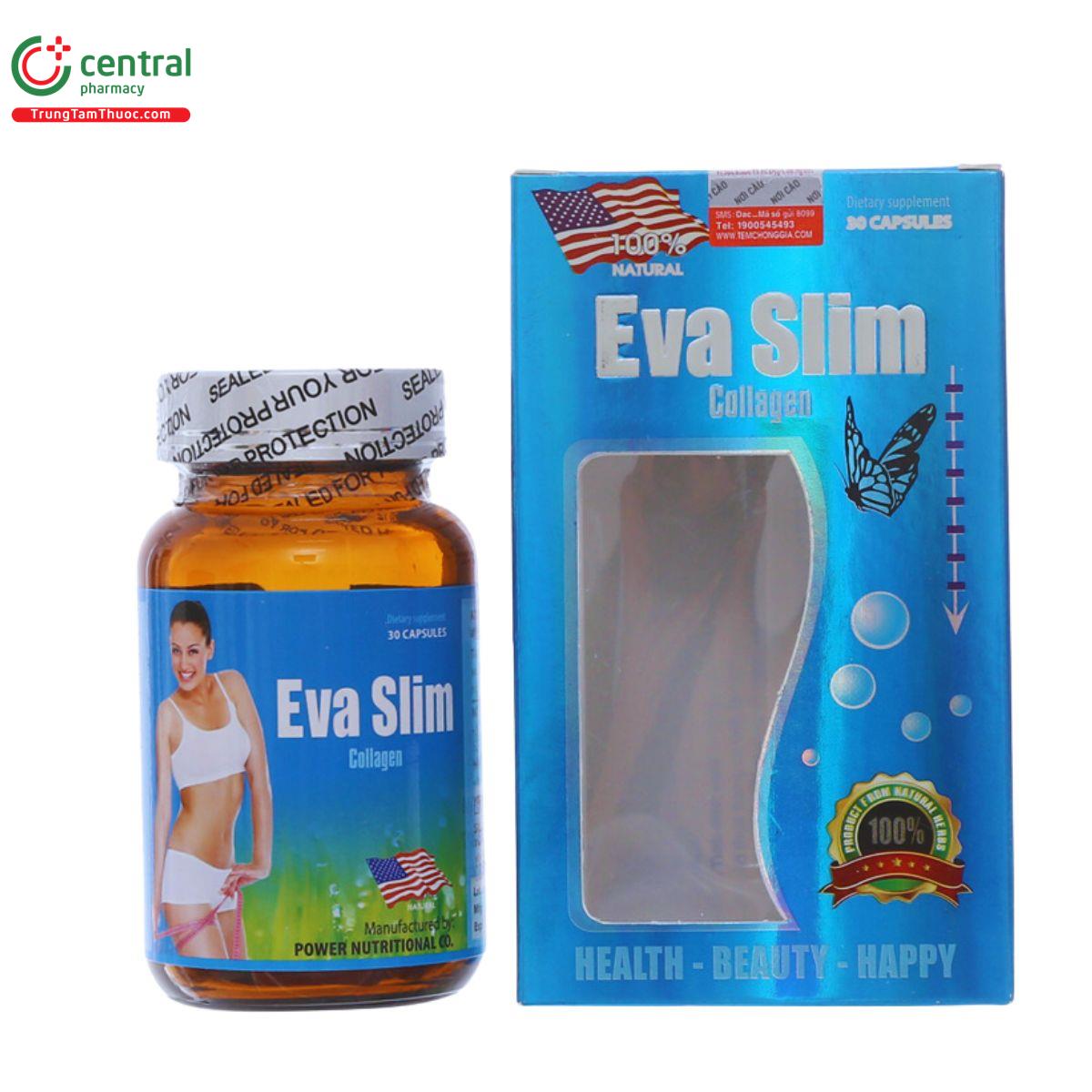 Thuốc Eva Slim Collagen - Thải độc, lợi tiểu, hỗ trợ giảm cân