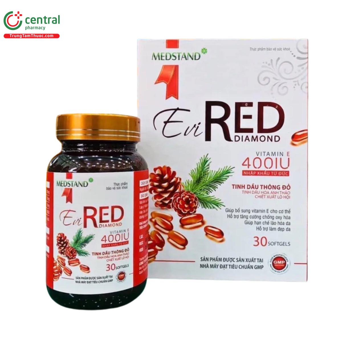 Thuốc Evired Diamond bổ sung vitamin E, giúp hỗ trợ làm đẹp da