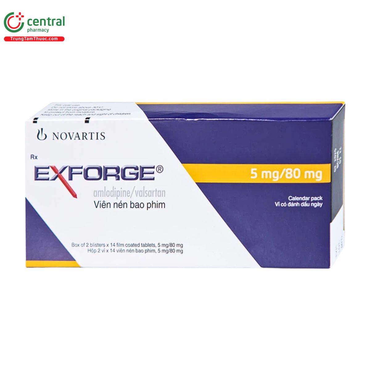 Thuốc Exforge 5mg/80mg chặn đứng cơn tăng huyết áp vô căn