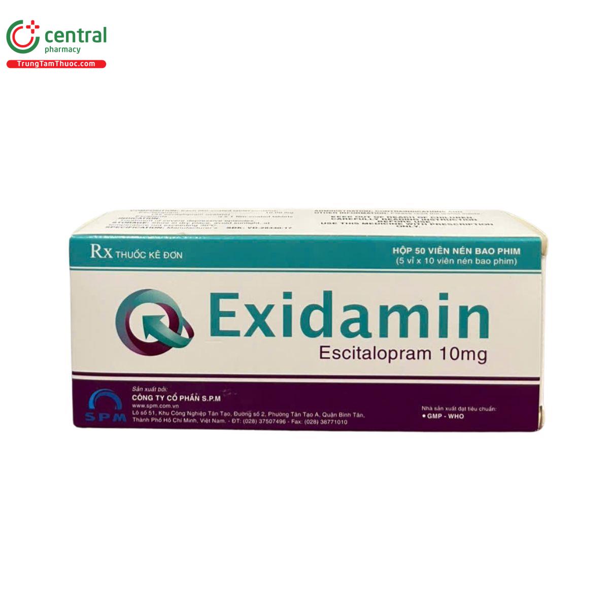 [CHÍNH HÃNG] Thuốc Exidamin 10mg dùng trong bệnh trầm cảm nặng.