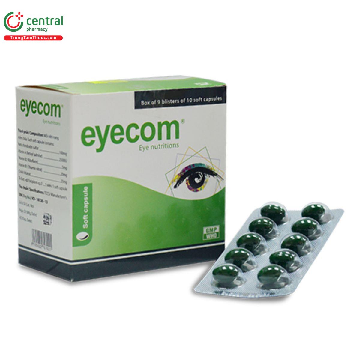 Thuốc Eyecom hỗ trợ điều trị mỏi mắt, đau nhức mắt, suy yếu thị lực
