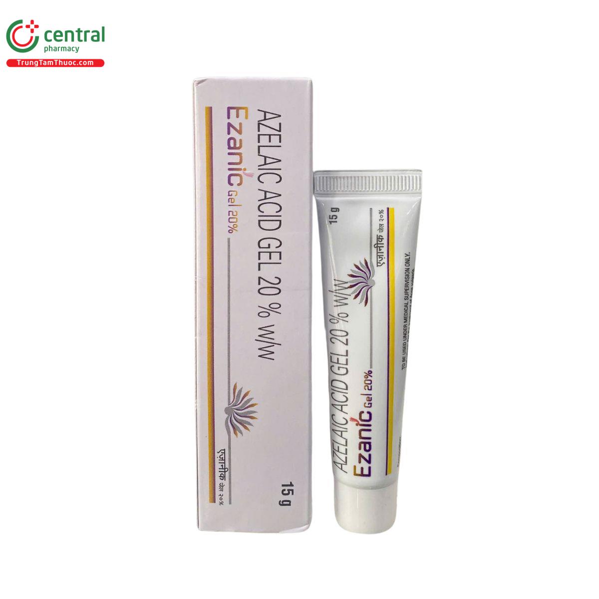 Thuốc bôi da Ezanic Gel 20% Azelaic Acid trị mụn, giảm thâm