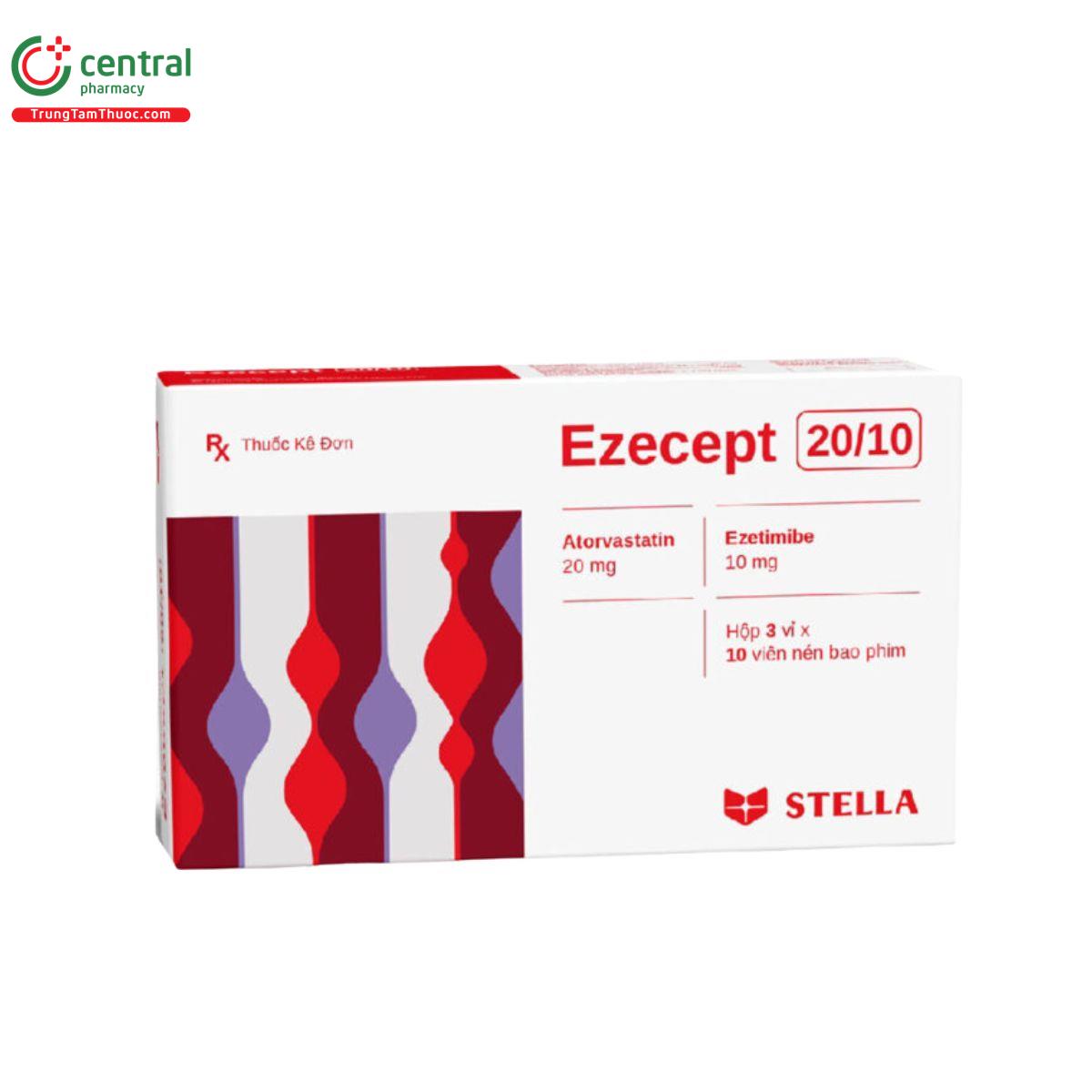 Thuốc Ezecept 20/10 - Điều trị tình trạng tăng cholesterol máu