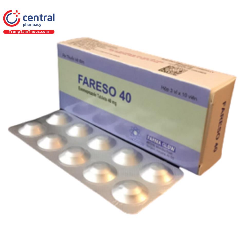 [CHÍNH HÃNG] Thuốc Fareso 40: điều trị viêm loét dạ dày- tá tràng