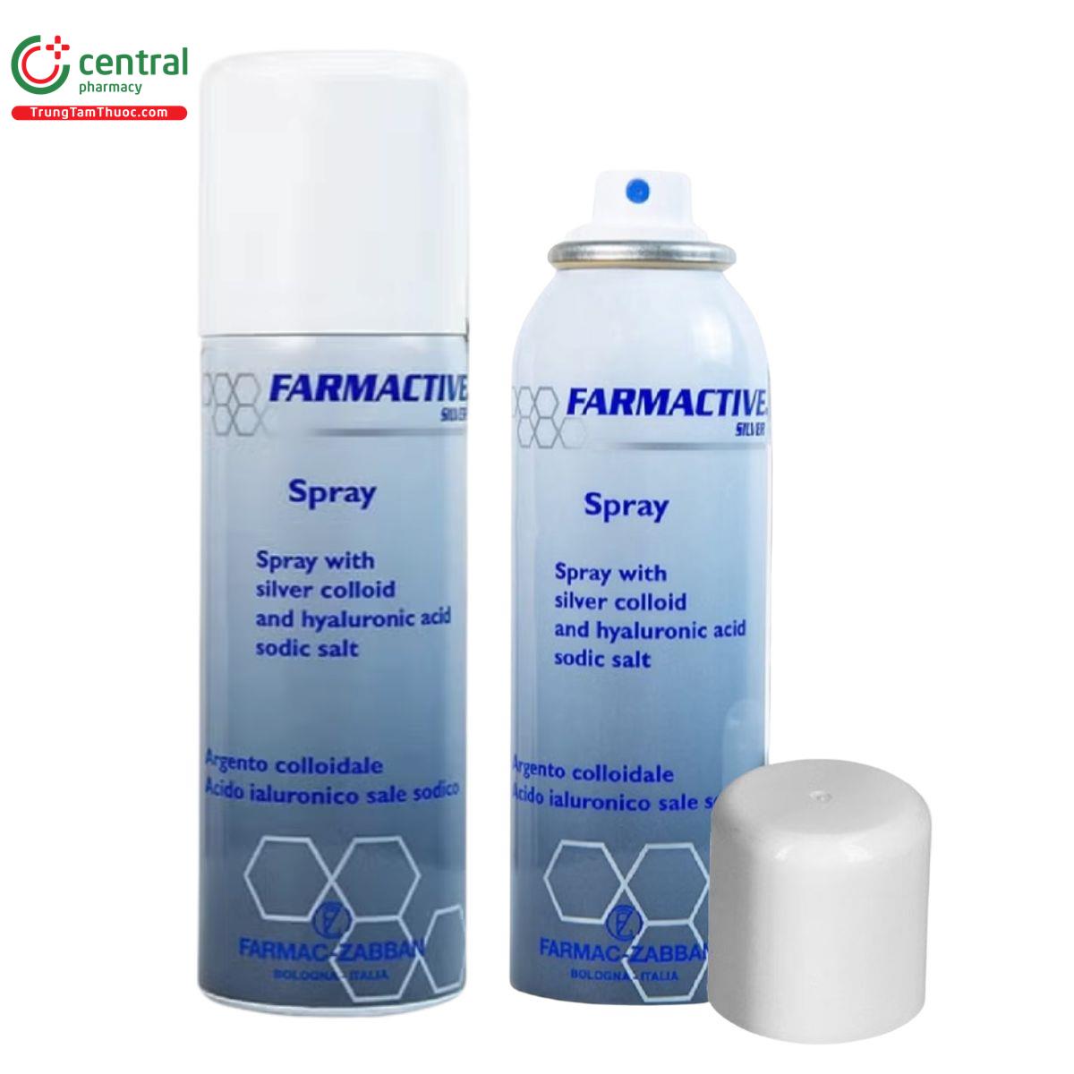 Thuốc FARMACTIVE SILVER Spray giúp giảm tổn thương không nhiễm trùng