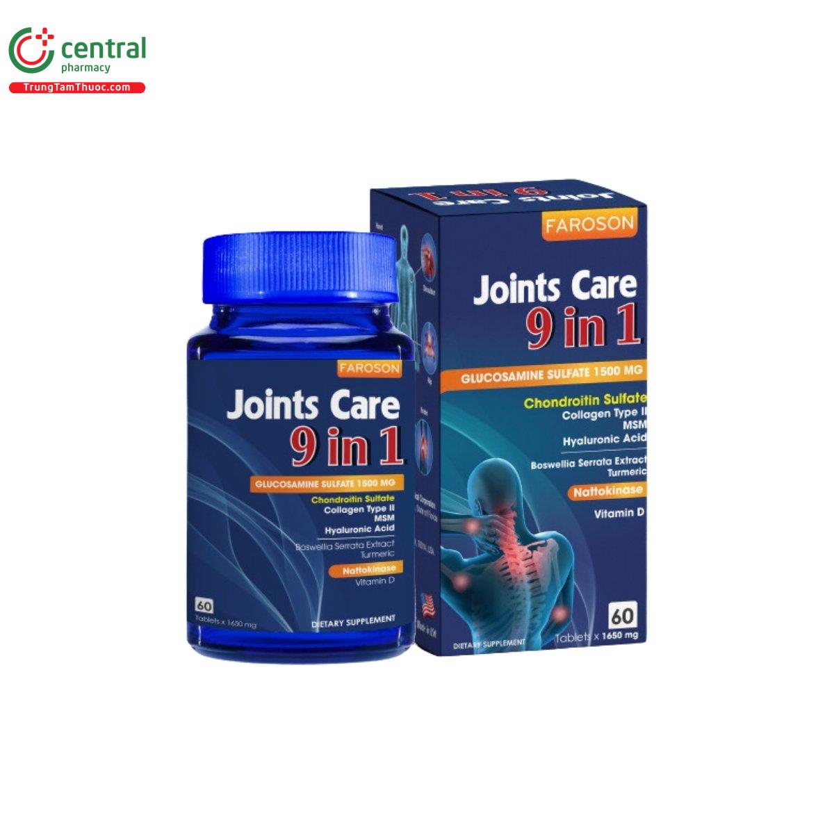 Thuốc Faroson Joints Care 9 in 1 có tác dụng gì, có tốt không, giá bao nhiêu?