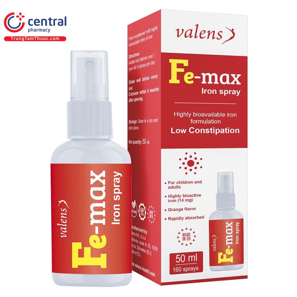 [CHÍNH HÃNG] Fe-max Iron Spray bổ sung sắt cho người lớn và trẻ em