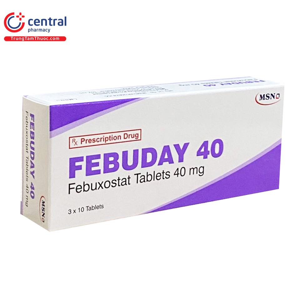[CHÍNH HÃNG] Thuốc Febuday 40 điều trị chứng tăng acid uric huyết