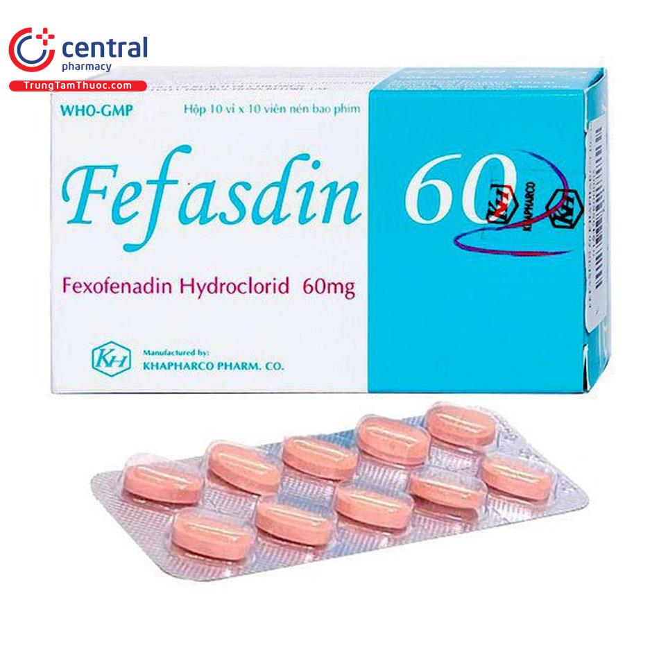 [CHÍNH HÃNG] Thuốc Fefasdin 60 - điều trị viêm mũi dị ứng