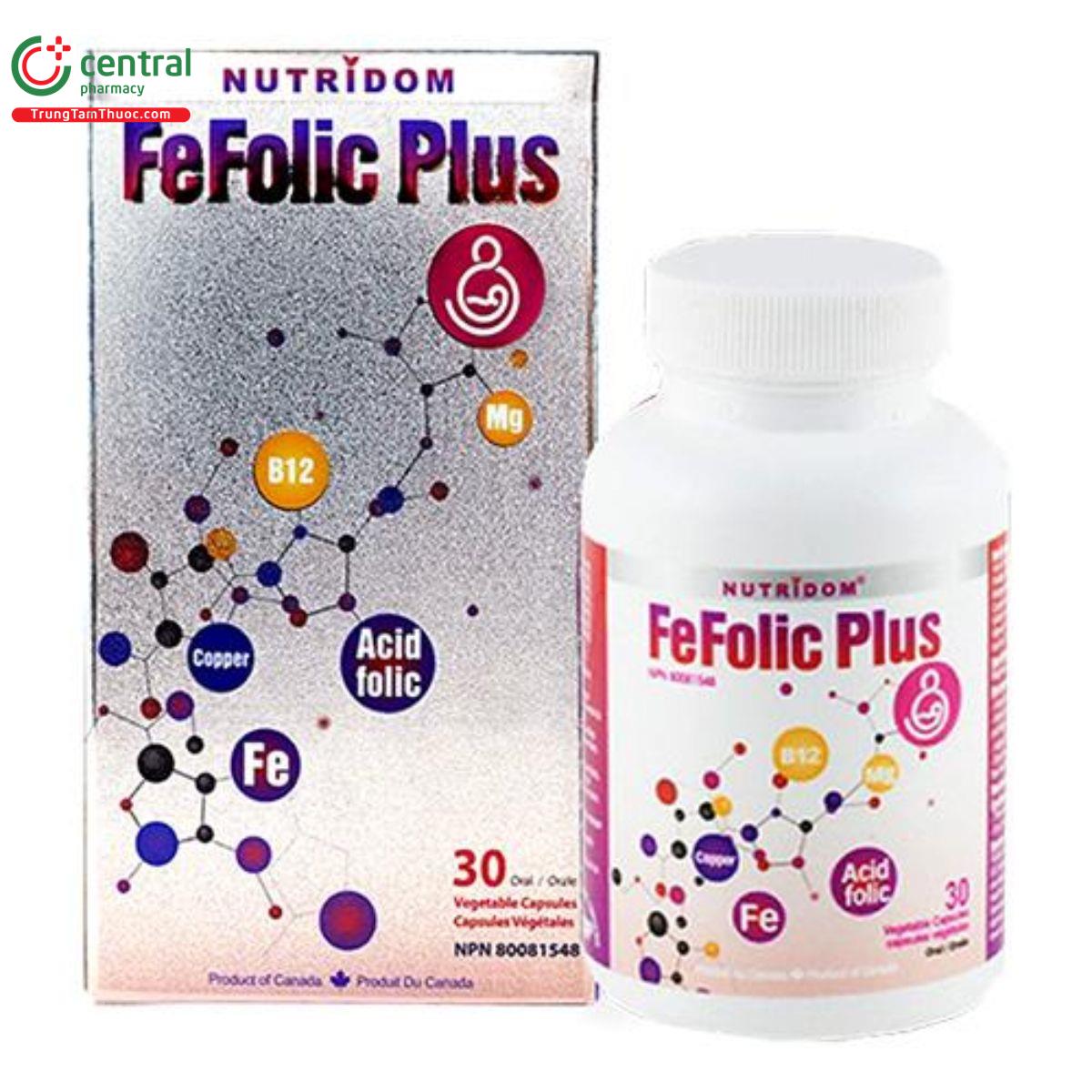 FeFolic Plus là thuốc gì? FeFolic Plus Nutridom bổ sung sắt, ngừa thiếu máu