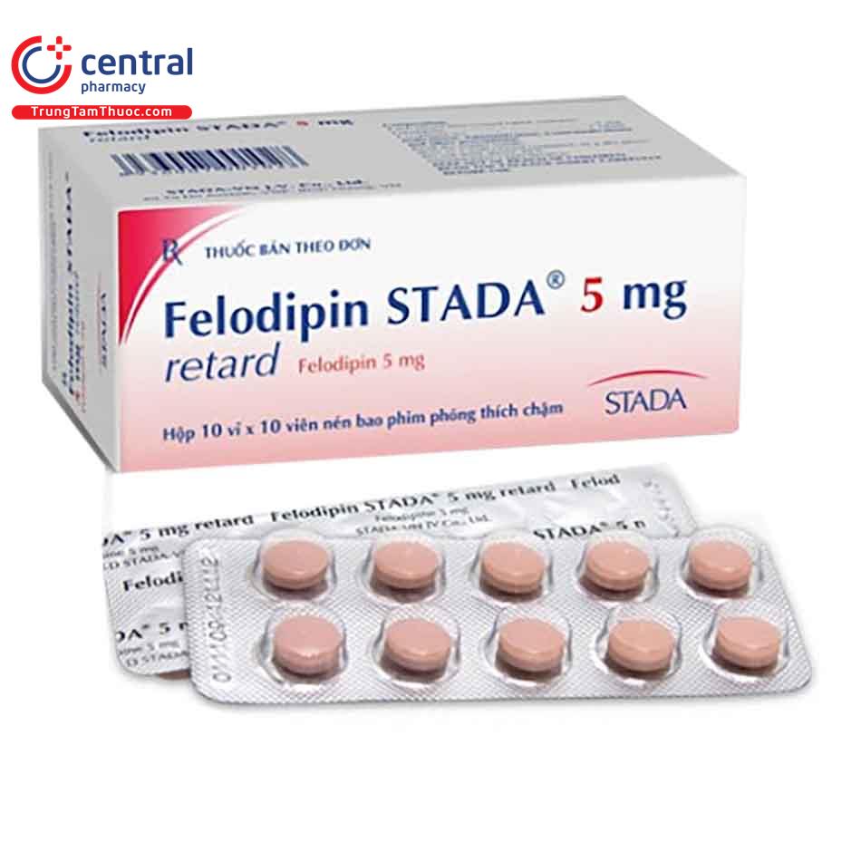 [CHÍNH HÃNG] Thuốc Felodipin Stada 5mg Retard điều trị tăng huyết áp