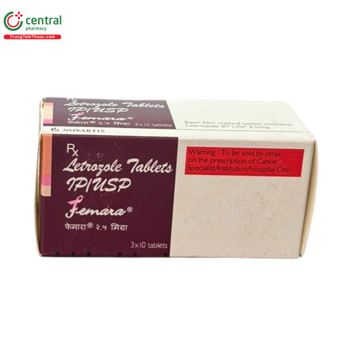 Thuốc Femara Letrozole 2,5mg Novartis (Ấn Độ) - Điều trị ung thư vú