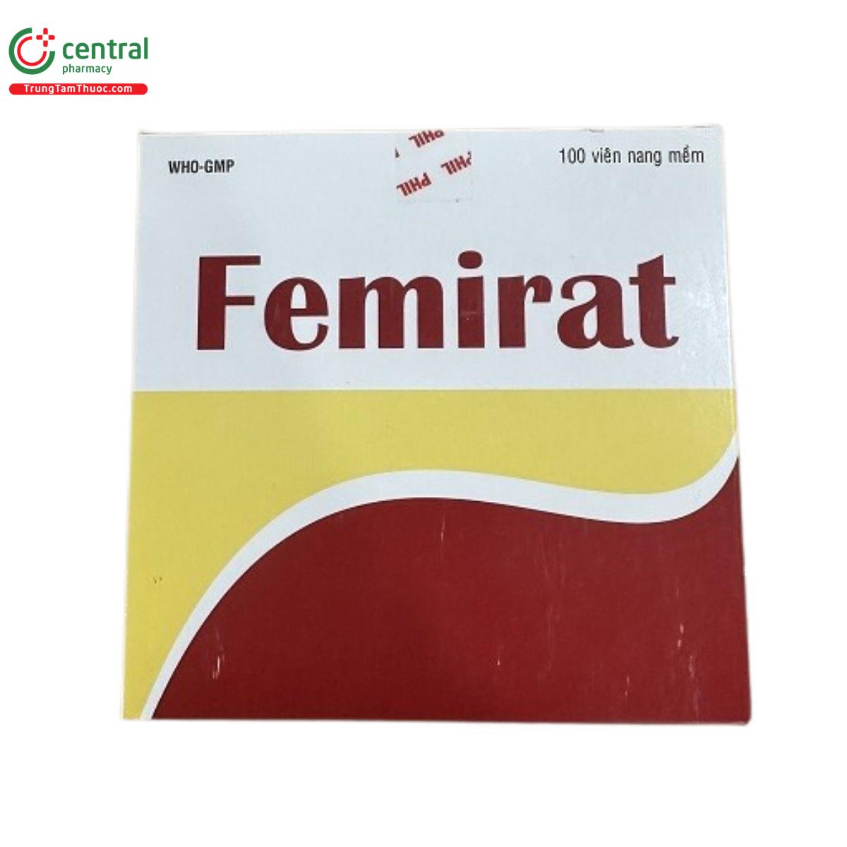 Thuốc Femirat điều trị và dự phòng thiếu acid folic và sắt