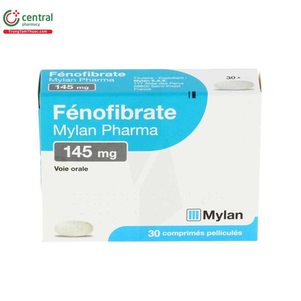 Thuốc Fenofibrate 145mg Mylan Pharma điều trị rối loạn lipid máu