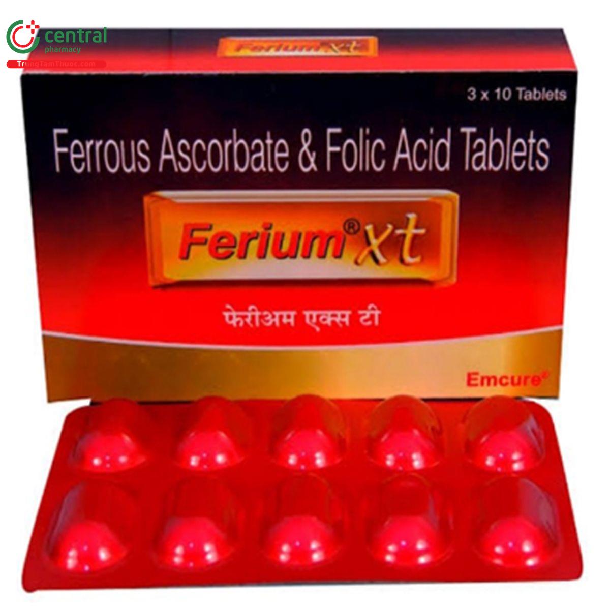 Thuốc Ferium XT (Viên)- Điều trị thiếu máu do thiếu sắt và acid folic