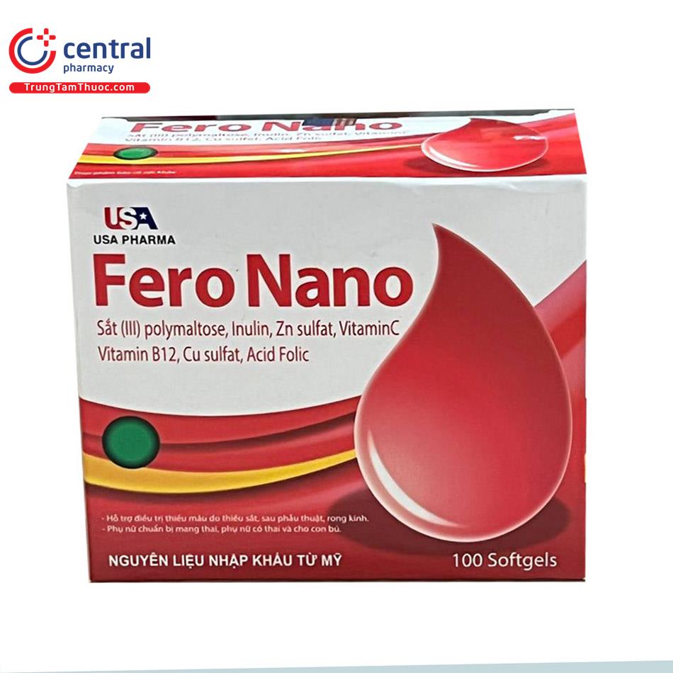 Thuốc bổ sung sắt Fero Nano: Cách dùng - liều dùng, lưu ý khi sử dụng