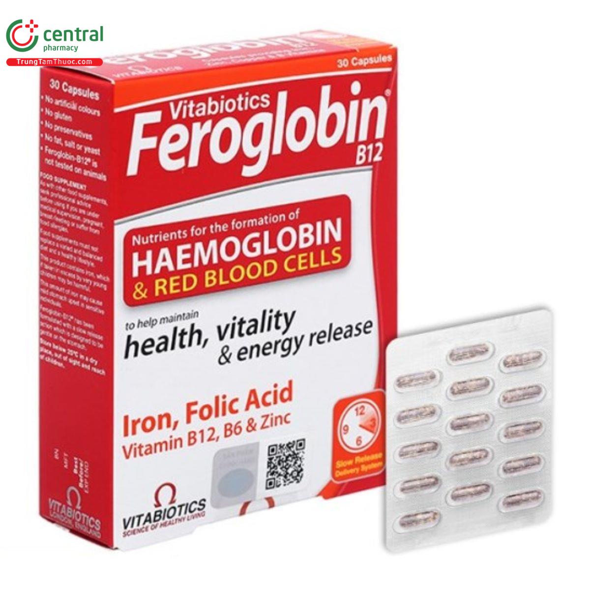 Thuốc Feroglobin B12 Vitabiotics - hỗ trợ tăng tạo máu, tăng sức khỏe