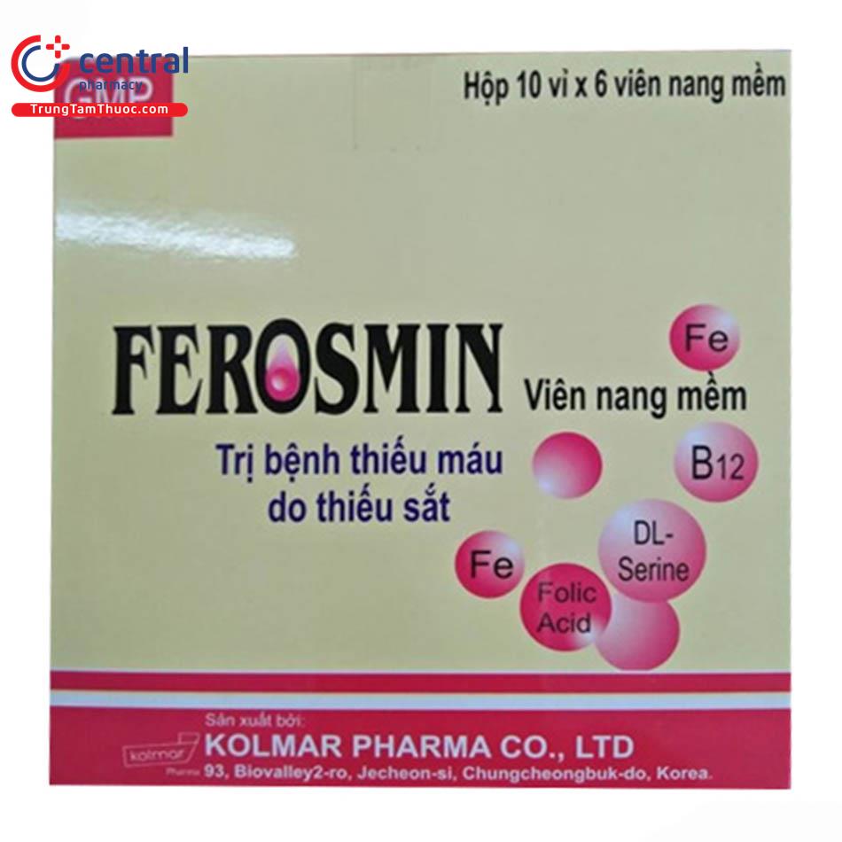Thuốc Ferosmin - Trị và phòng ngừa các bệnh thiếu máu do thiếu sắt
