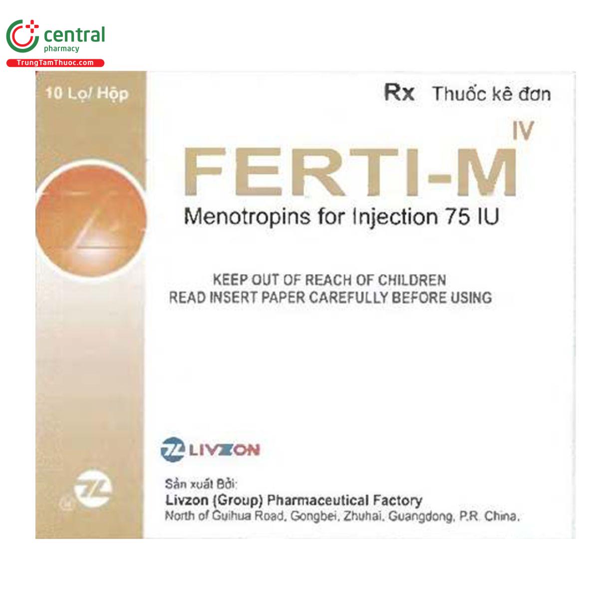 Thuốc Ferti-M 75IU Kết hợp HCG điều trị vô kinh tiên phát/thứ phát