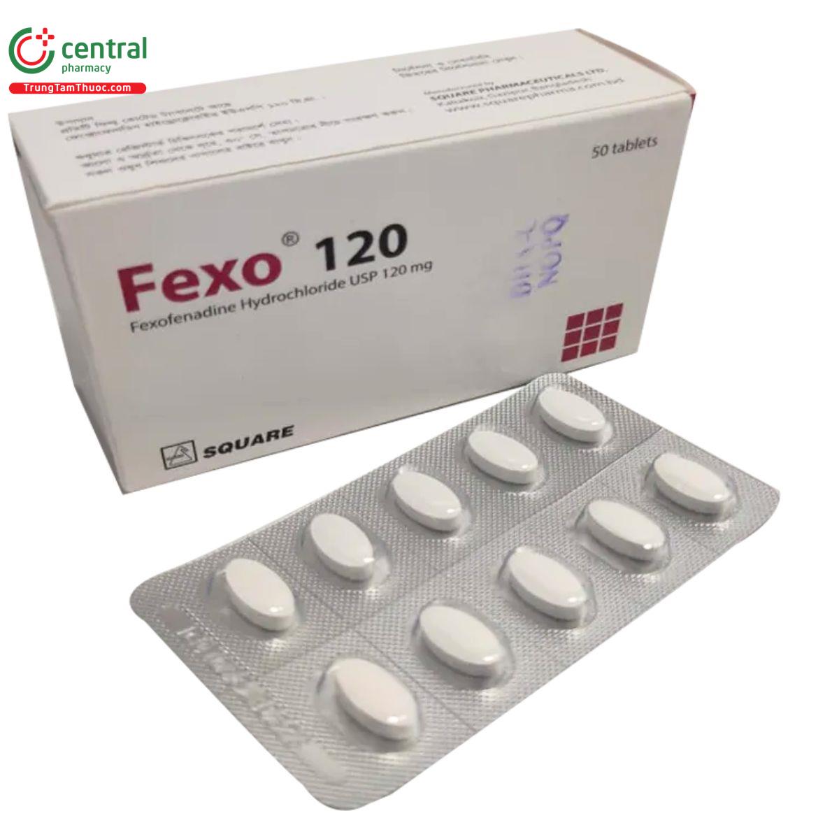 Thuốc Fexo 120 Square - Chỉ định điều trị triệu chứng viêm mũi dị ứng