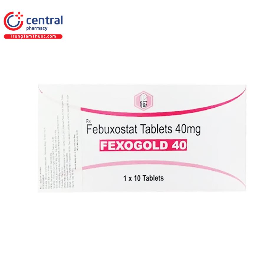 [CHÍNH HÃNG] Thuốc Fexogold 40 điều trị gout hiệu quả