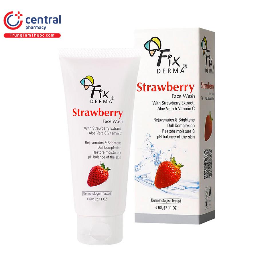 [CHÍNH HÃNG] Fixderma Strawberry Face Wash (60g) rửa sạch da mặt