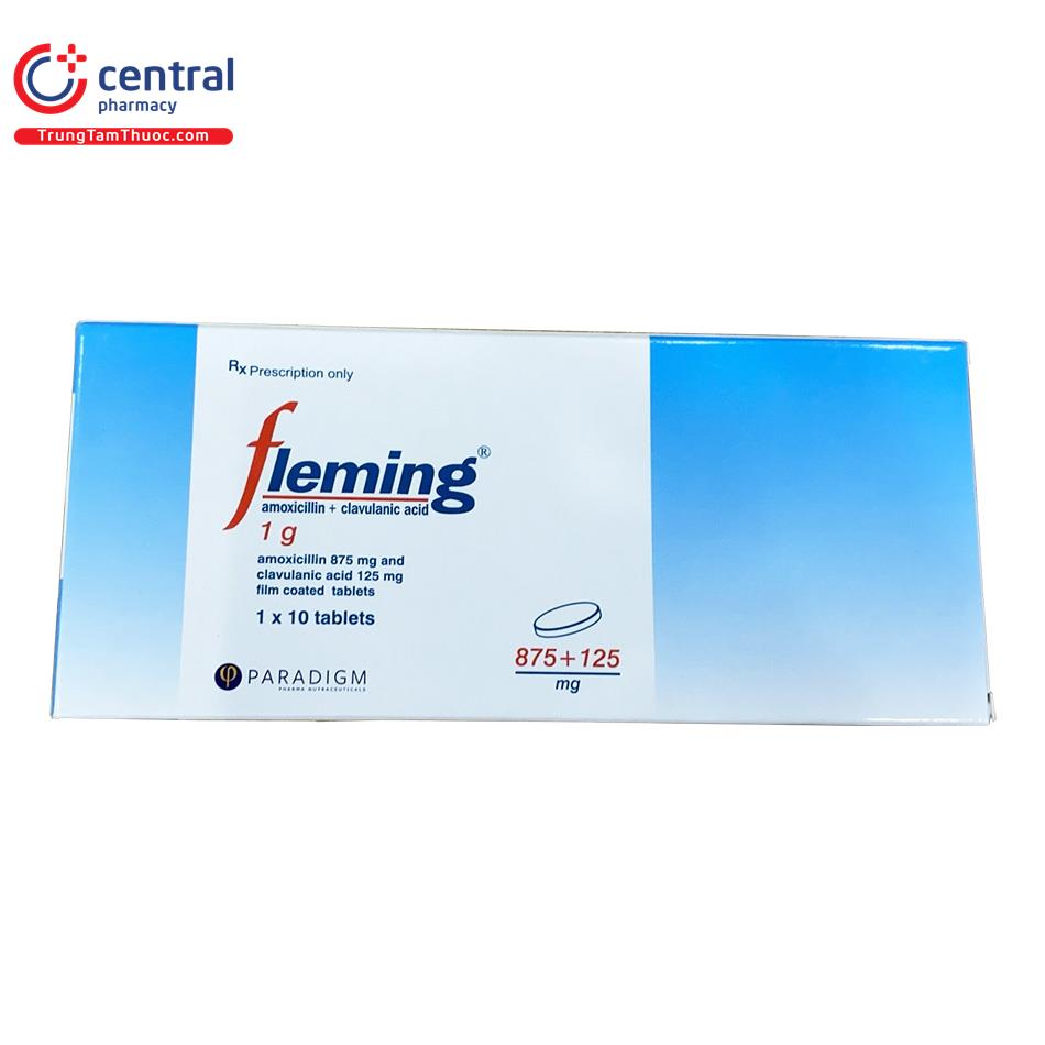 [CHÍNH HÃNG] Thuốc Fleming 1g điều trị viêm họng, viêm xoang