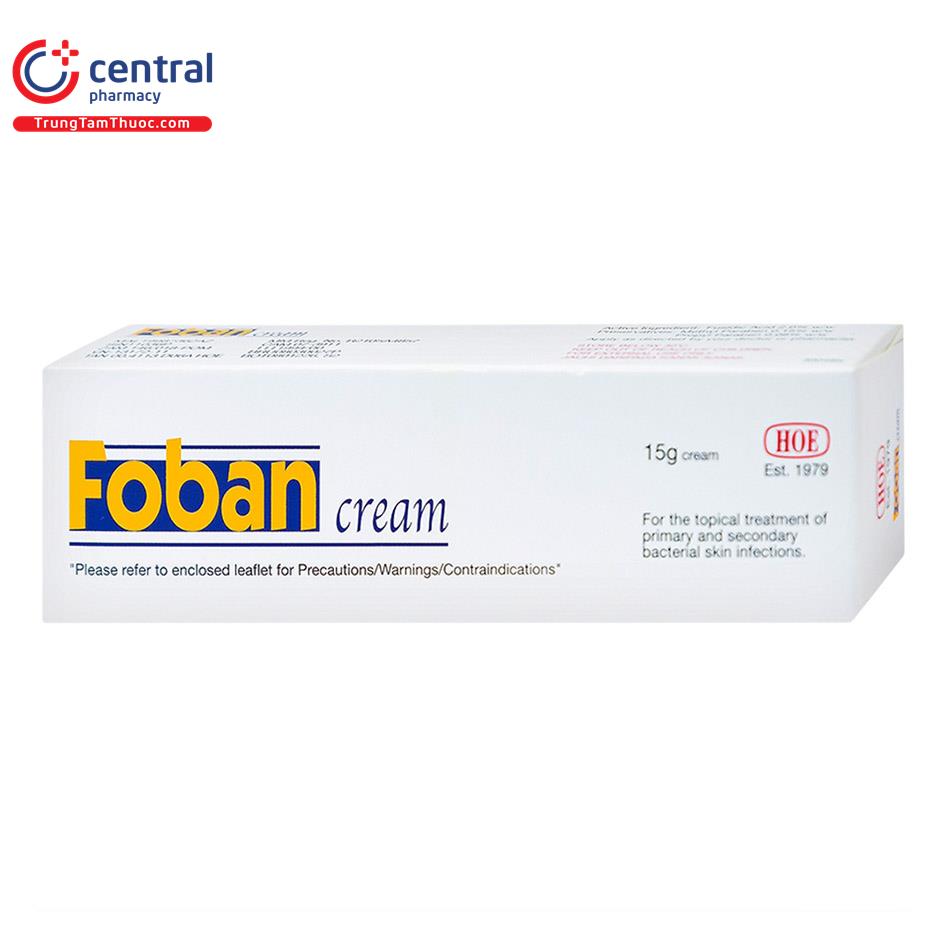 [CHÍNH HÃNG] Thuốc Foban Cream 15g trị viêm nang, vết bỏng nhẹ