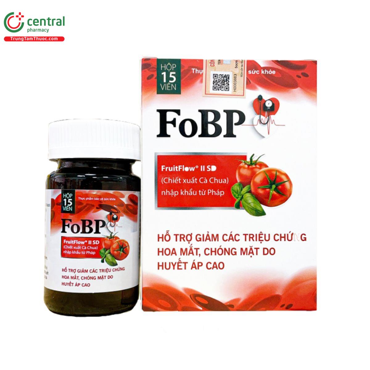 Thuốc FoBP (lọ 15 viên) - giảm hoa mắt, chóng mặt do huyết áp cao