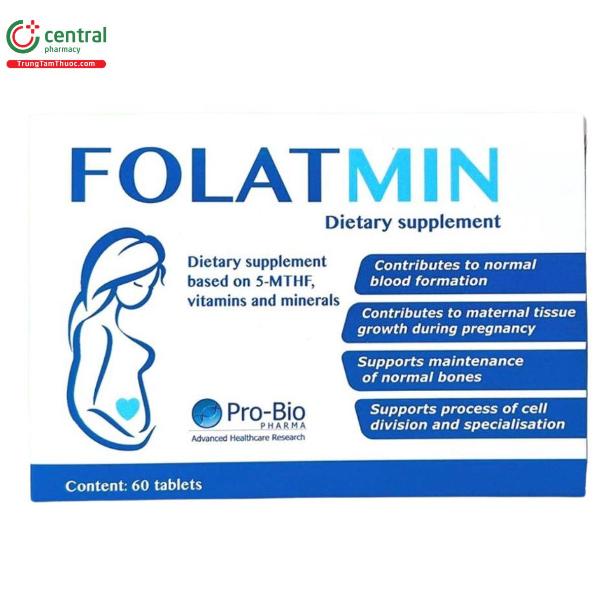 Thuốc Folatmin bổ sung dưỡng chất và giúp chống dị tật thai nhi