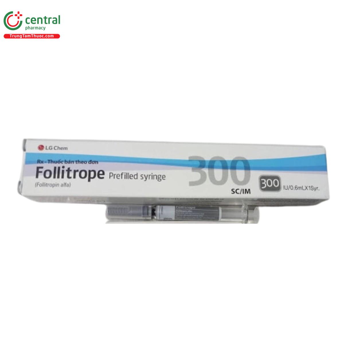Thuốc Follitrope Inj. Prefilled Syringe 300 IU kích thích nang trứng