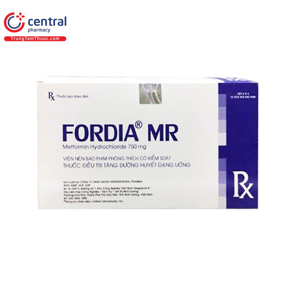 [CHÍNH HÃNG] Thuốc Fordia MR 750mg điều trị tiểu đường type 2