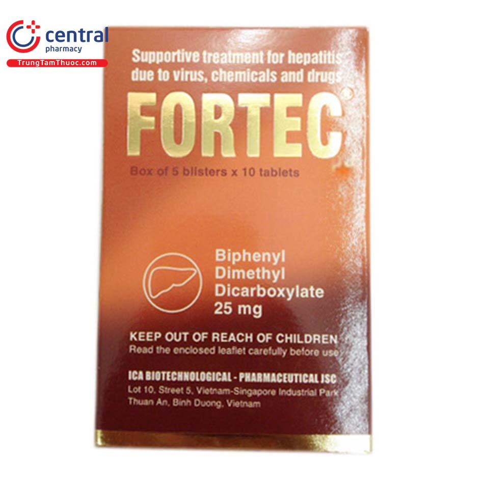[CHÍNH HÃNG] Thuốc Fortec 25mg - Điều trị các tổn thương ở tế bào gan