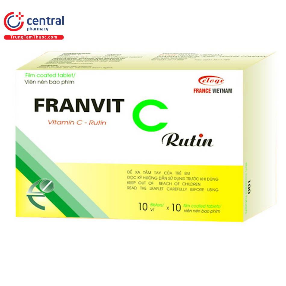 [CHÍNH HÃNG] Thuốc Franvit C - Rutin trị bệnh trĩ, bảo vệ thành mạch