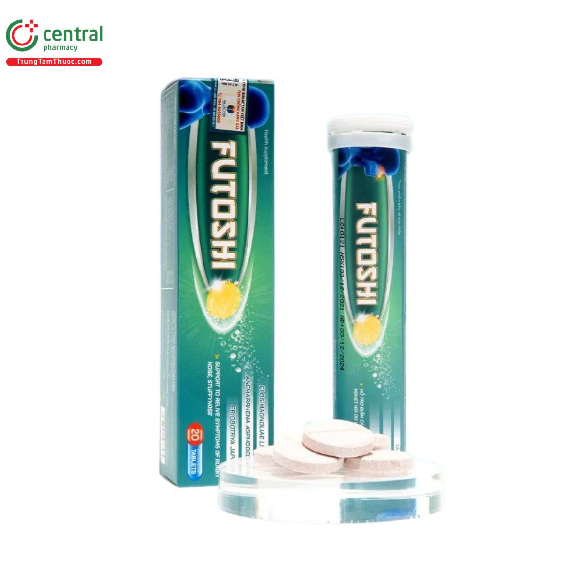 Thuốc sủi Futoshi hỗ trợ làm giảm nghẹt mũi, sổ mũi do viêm xoang