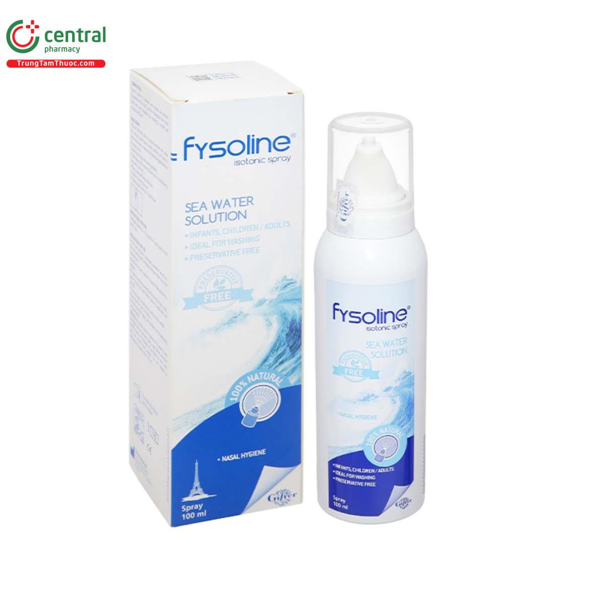 Fysoline Isotonic Spray 100ml Pháp giúp vệ sinh niêm mạc mũi