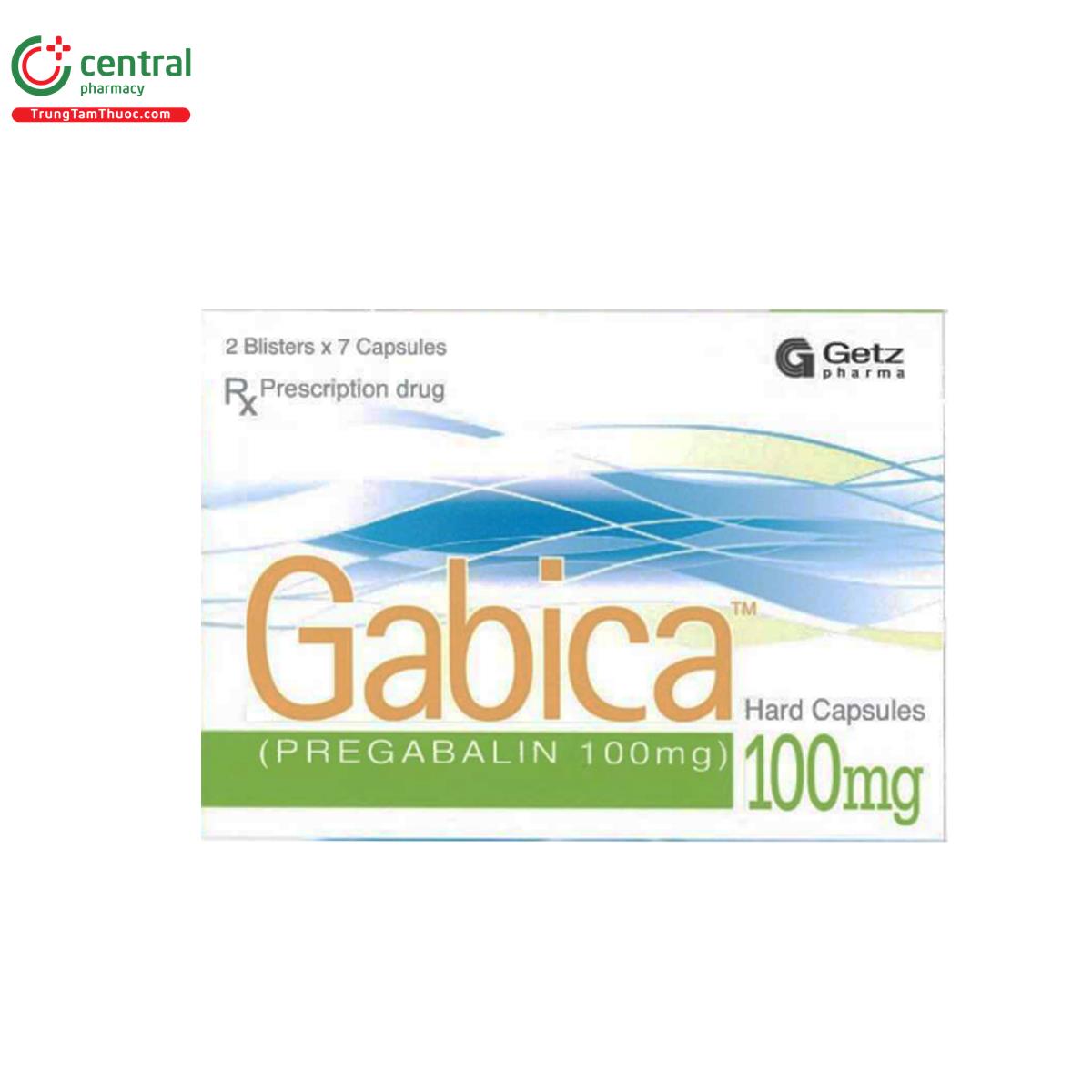 Thuốc Gabica 100mg - Kiểm soát các cơn đau thần kinh ngoại biên