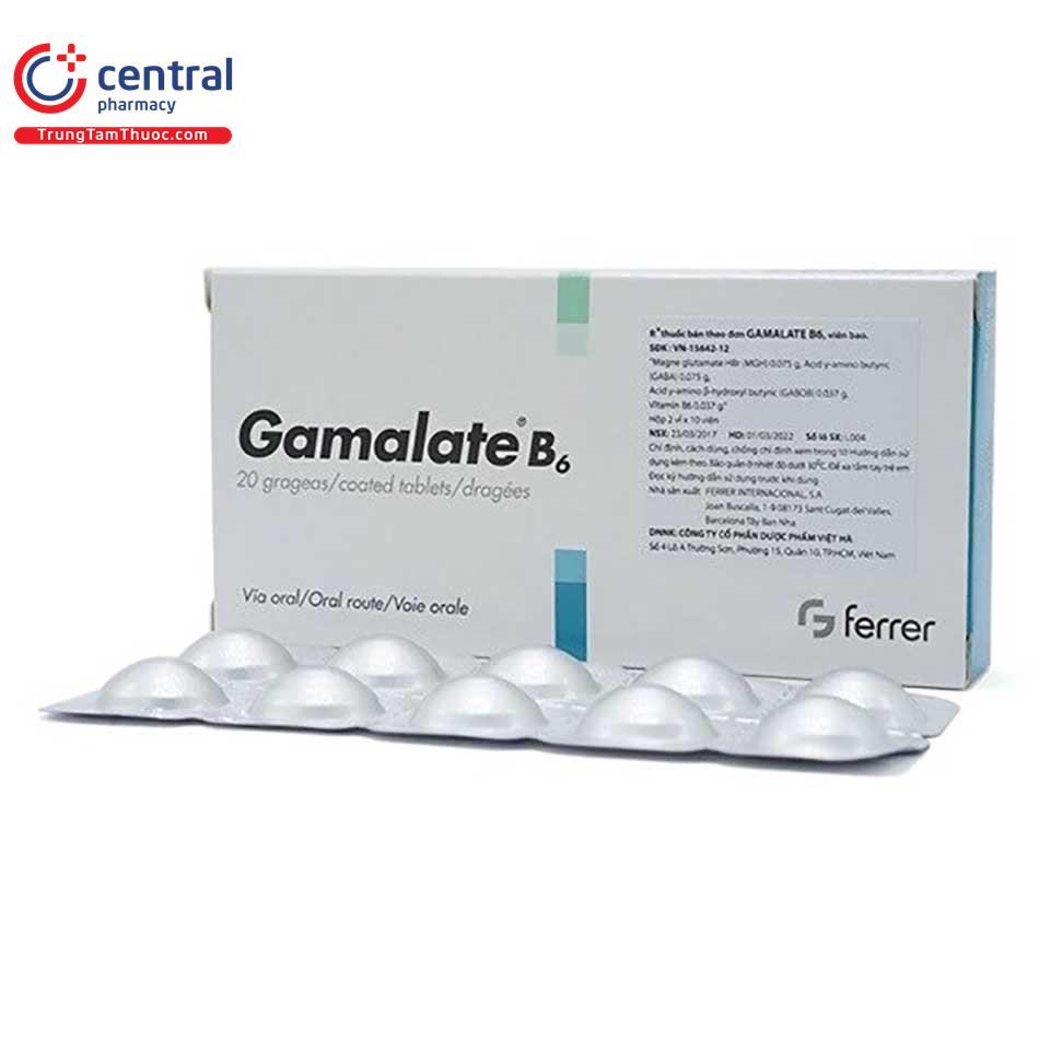 Thuốc Gamalate B6 (hộp 20 viên): tác dụng, liều dùng, lưu ý khi dùng