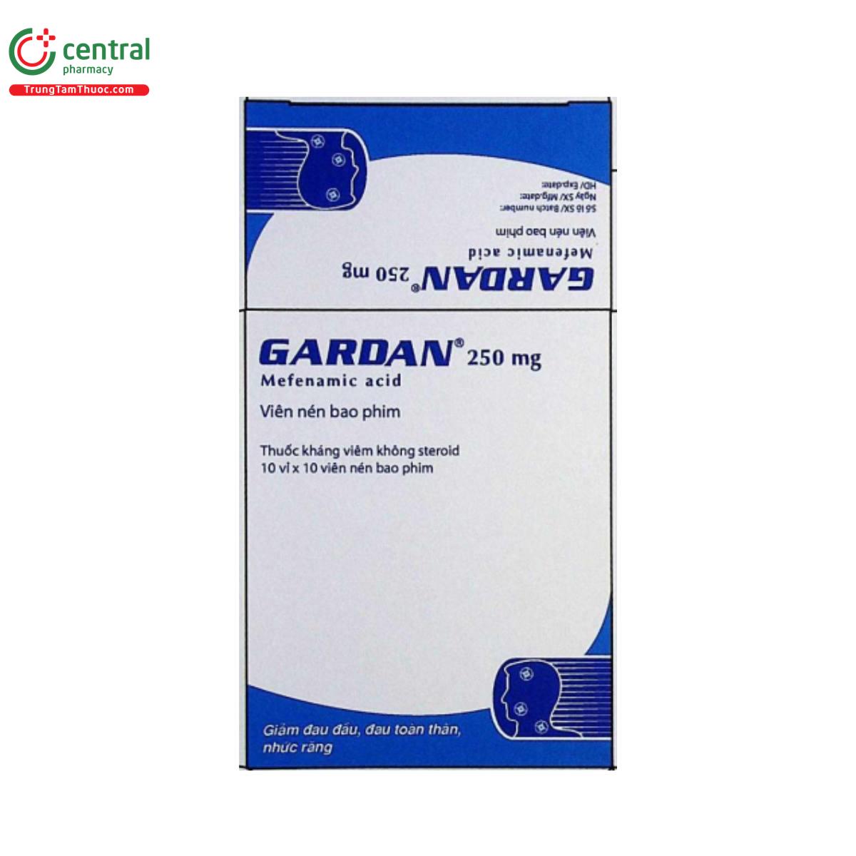 Thuốc Gardan 250mg giảm nhanh các cơn đau từ nhẹ đến trung bình