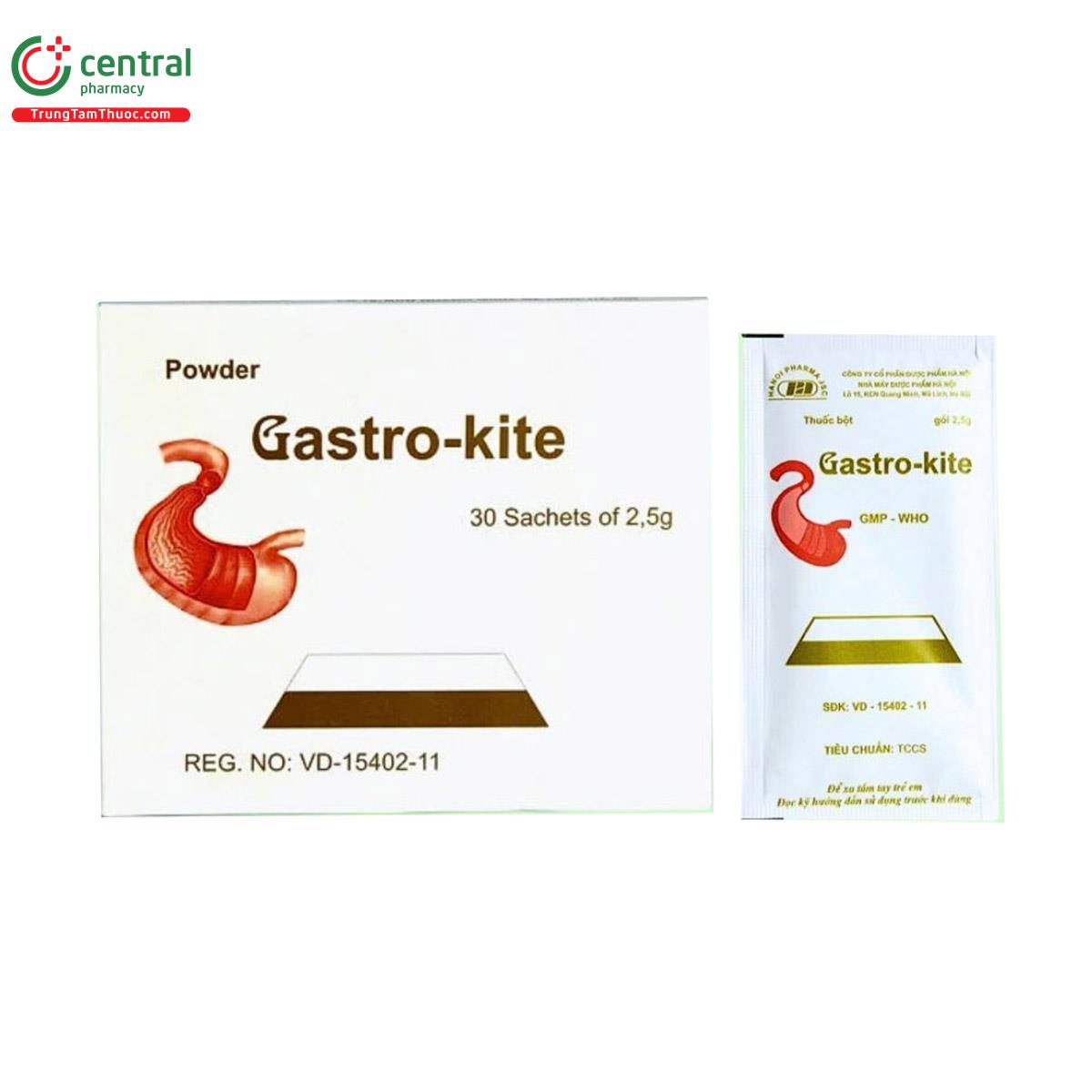 Thuốc Gastro-kite gói - Ngừa trào ngược dạ dày - thực quản, ợ hơi