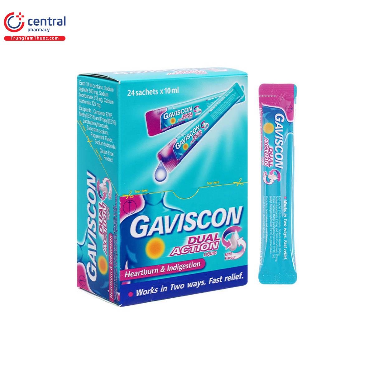 Thuốc Gaviscon Dual Action - Điều trị trào ngược dạ dày thực quản
