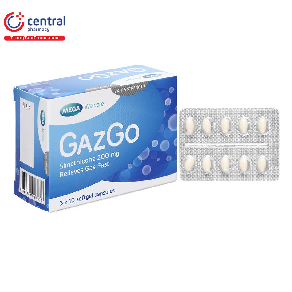 [CHÍNH HÃNG] Thuốc GazGo 200mg - giảm đầy hơi, chướng bụng