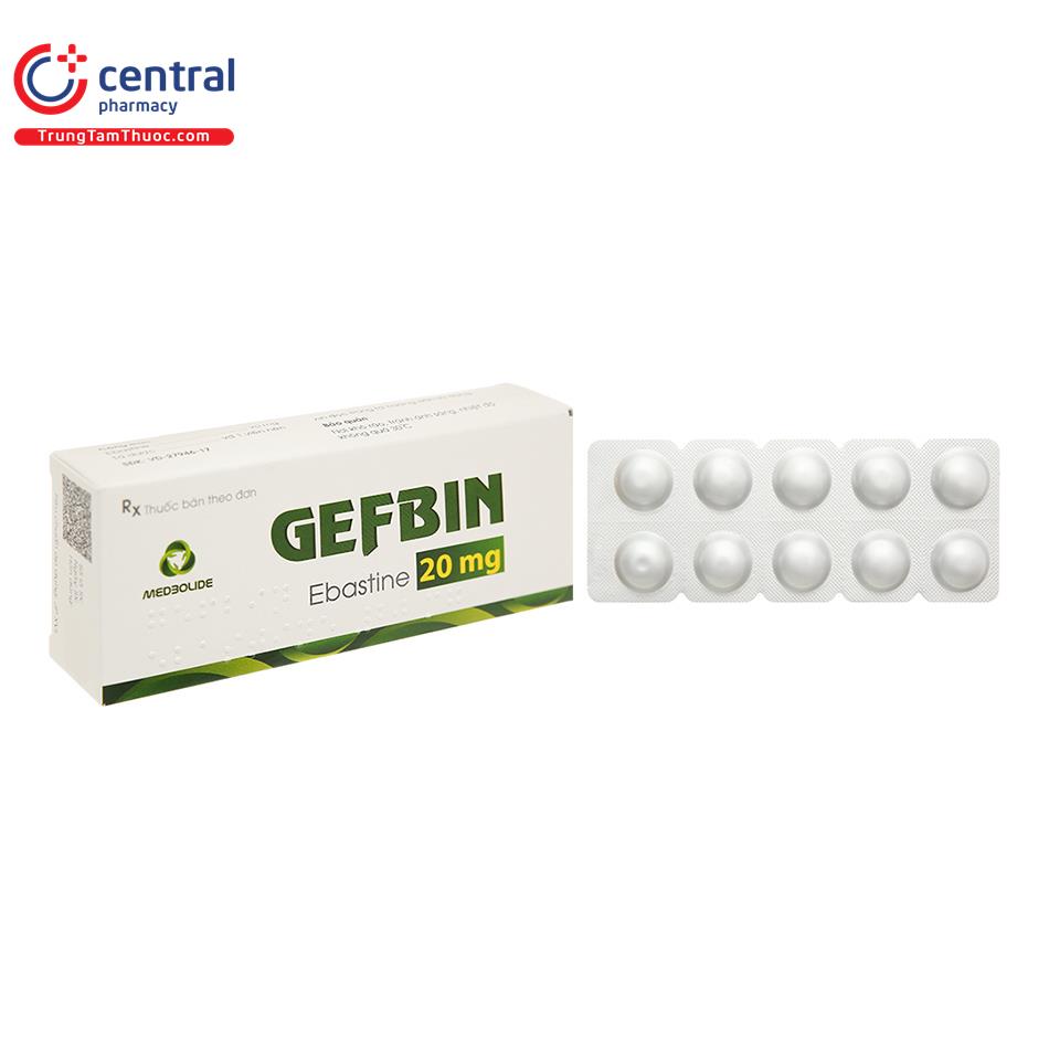 [CHÍNH HÃNG] Thuốc Gefbin 20mg điều trị viêm mũi dị ứng