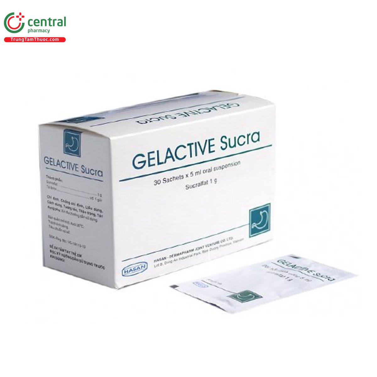Thuốc uống Gelactive Sucra 1g - Giảm nhanh triệu chứng bệnh dạ dày