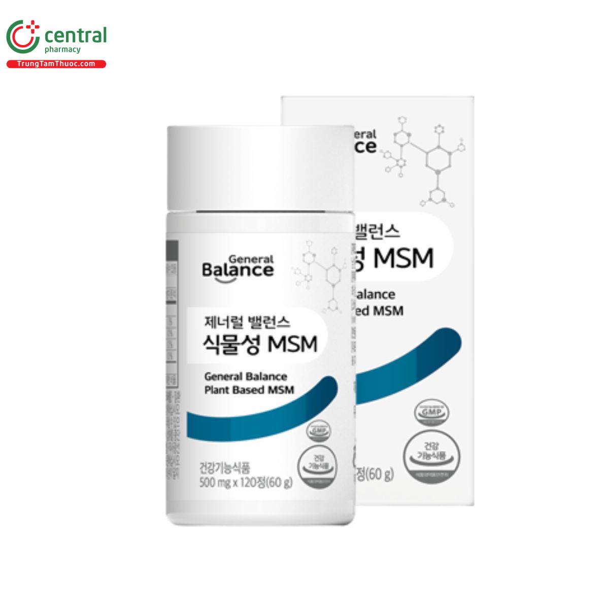Thuốc General Balance Plant Based MSM - Bảo vệ xương khớp khỏe mạnh
