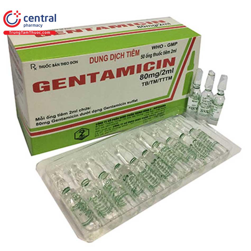 [CHÍNH HÃNG] Thuốc Gentamicin 80mg/2ml Dược TW2 điều trị nhiễm khuẩn
